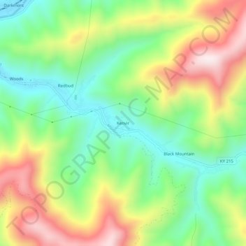 Kenvir topographic map, elevation, terrain