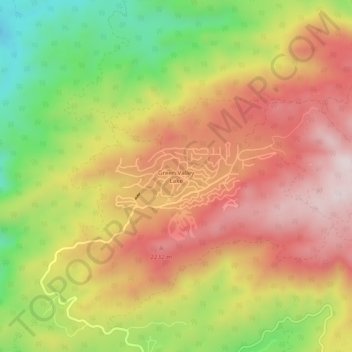Green Valley Lake topographic map, elevation, terrain