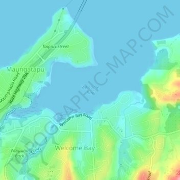 Welcome Bay topographic map, elevation, terrain