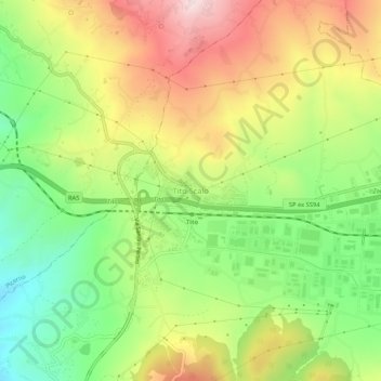 Tito Scalo topographic map, elevation, terrain