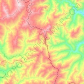 Siskiyou Mountains topographic map, elevation, terrain